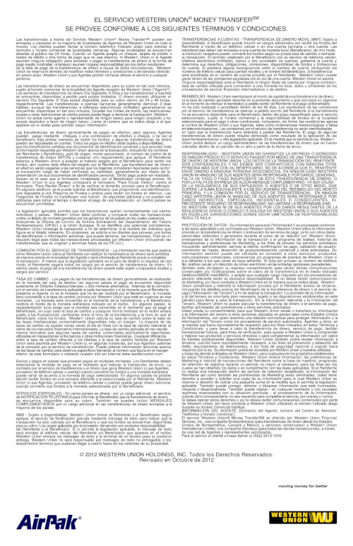 Términos y Condiciones - AirPak Guatemala